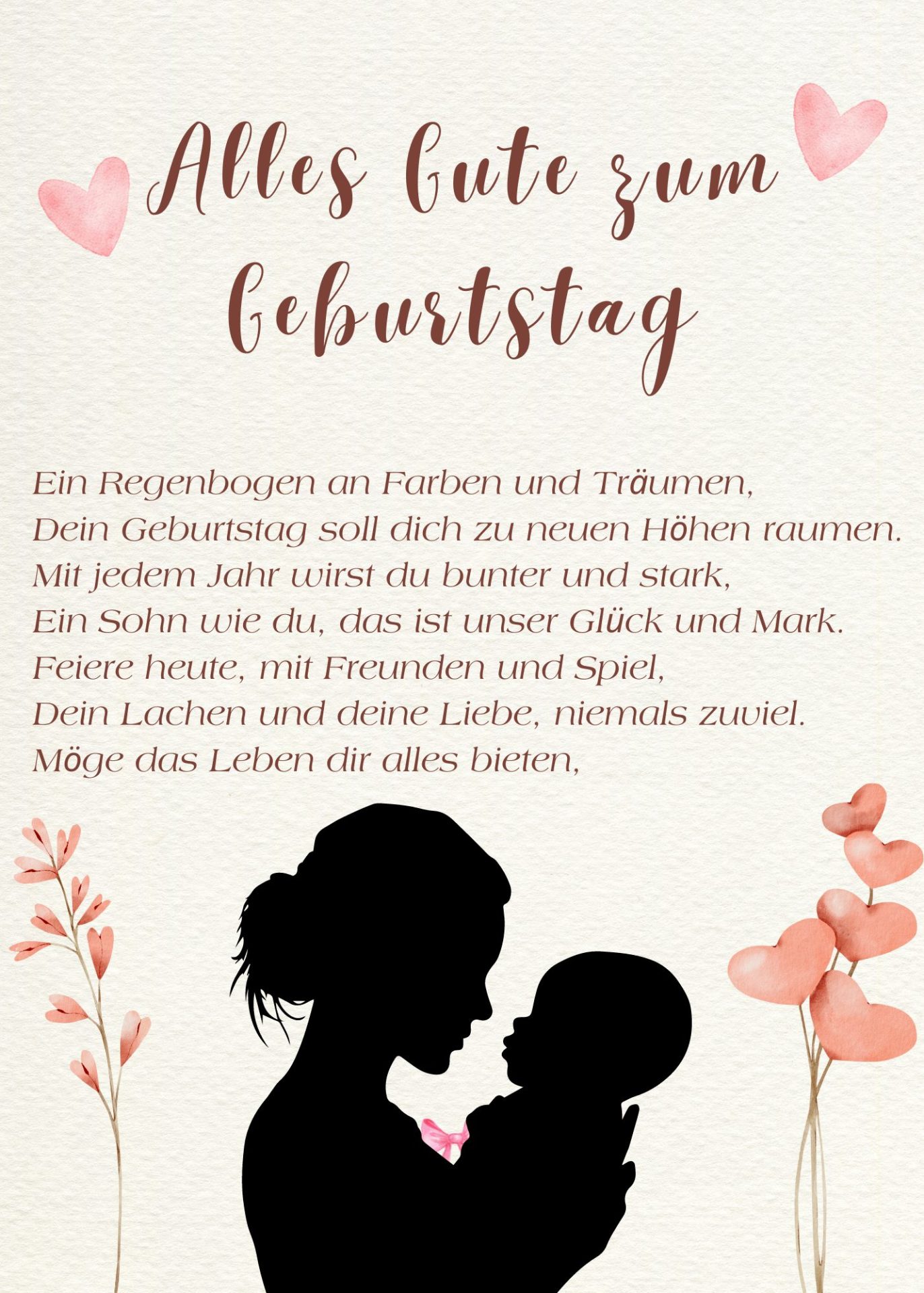 Geburtstagswnsche Fr Sohn Von Mama